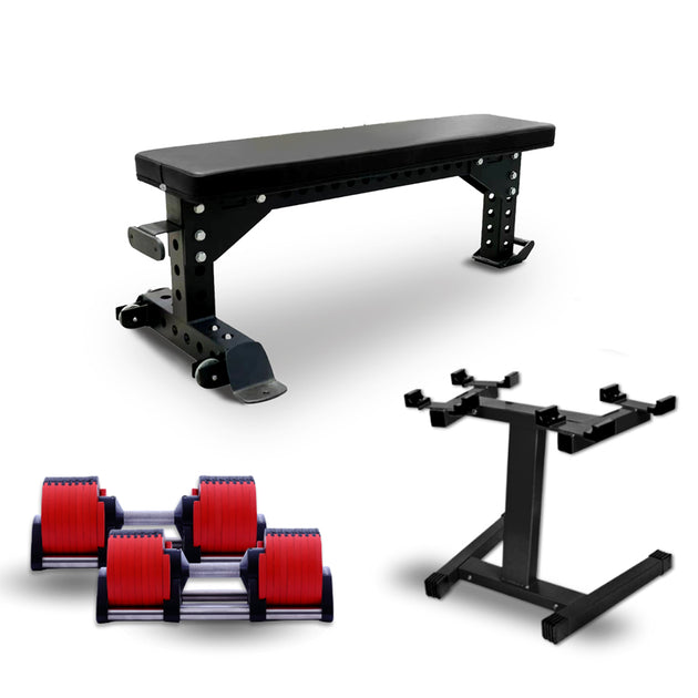 Adjustable Dumbbell Set with 6 Angle Adjustable Bench – Rug and Rig Fitness
